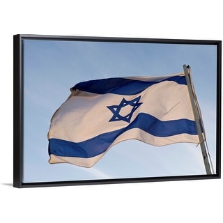 "Low angle view of an Israeli Flag fluttering, Israel" Black Float ...