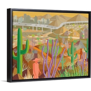 "Phoenix Arizona Landscape" Black Float Frame Canvas Art - Bed Bath ...