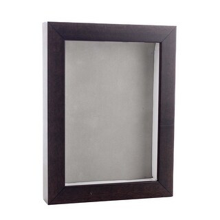 16x24 Shadow Box Frame Brown Walnut Wood | 3/4" Usable Display Depth ...