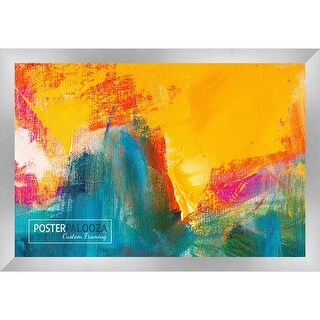 12x6 Contemporary Silver Complete Wood Picture Frame with UV Acrylic ...