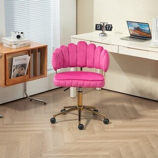 Velvet Home Office Desk Chair,Modern Cute Computer Chair,Wheels Swivel ...