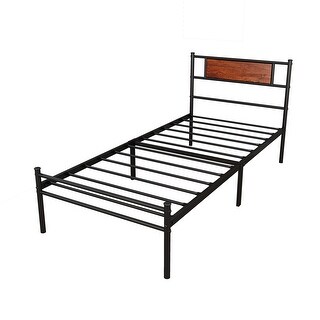 Simplism metal bed frame with 12.7" height platform,twin size, Box ...