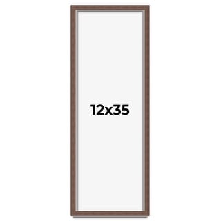 12x35 Shadow Box Frame Brown | 1.125 inches Deep Real Wood Rustic - Bed ...