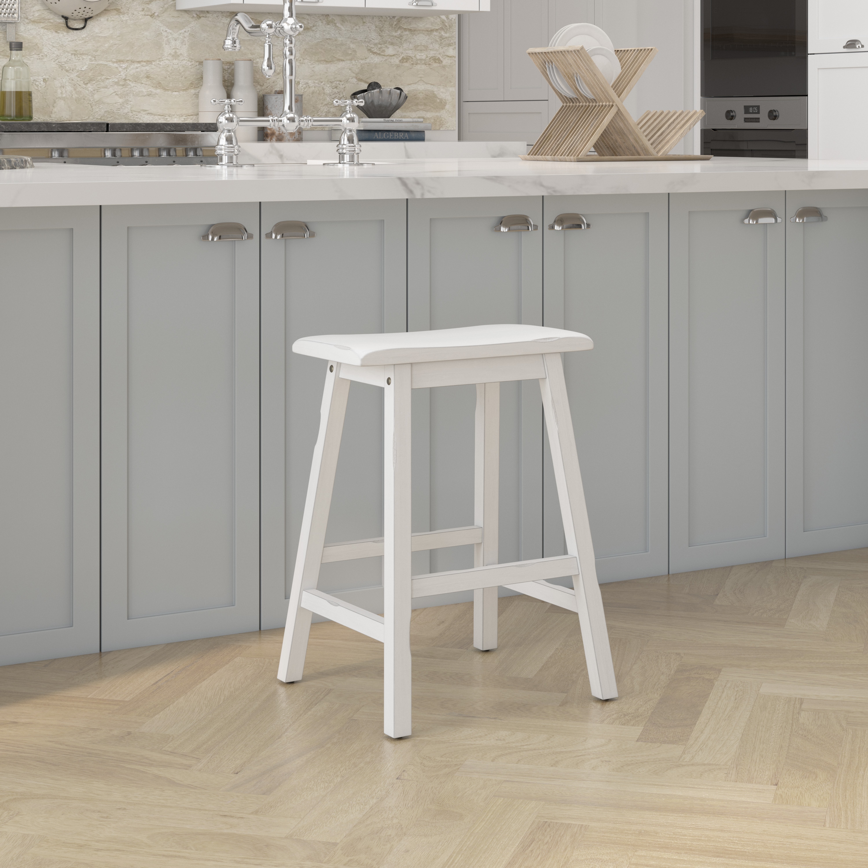 Hillsdale Furniture Moreno Backless Counter Stool Sea White