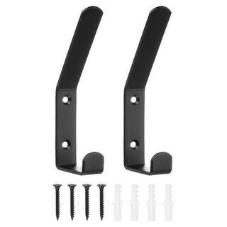 Coat Hooks, 20x138mm Stylish and Sturdy Modern Metal Wall Hooks, Black ...
