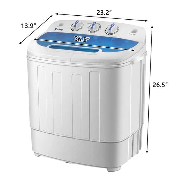 Twin Tub with Built-in Drain Pump Semi-automatic Washing Machine - Bed ...