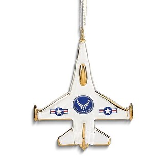 Curata Us Air Force Logo F-16 Jet Glass Ornament - Bed Bath & Beyond ...