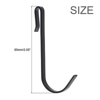 20pcs Stainless Steel J Shaped Hooks, Clip-on Hook Wire Rack Hook Black ...