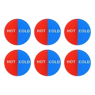Self Stick Hot/Cold Water Label, Round Shape Signs Left Red/Right Blue ...