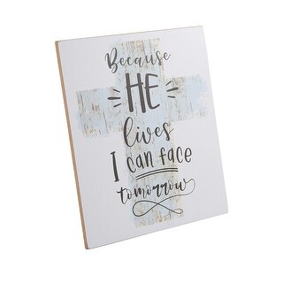 Because He Lives Sign w/Easel, Home Decor, 1 Piece - 12" - Bed Bath ...
