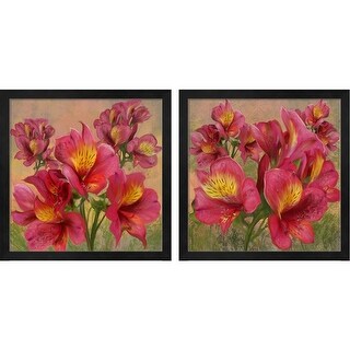 Anthony Christou 'Pink Orchid Bloom' Framed Art (Set of 2) - Bed Bath ...