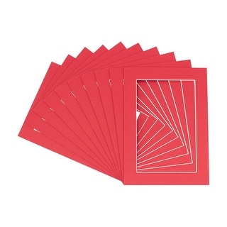 8.5x11 Mat for 11x17 Frame - Precut Mat Board Acid-Free Deep Red 8.5x11 ...