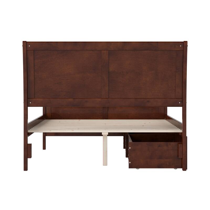 Portland Full Platform Bed with Matching Footboard & Storage Drawers in ...