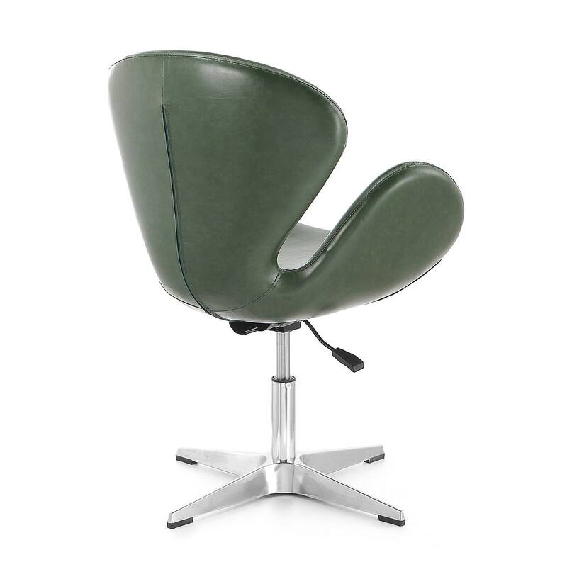 Manhattan Comfort Raspberry Upholstered Swivel Lounge Chair - Set of 2 ...