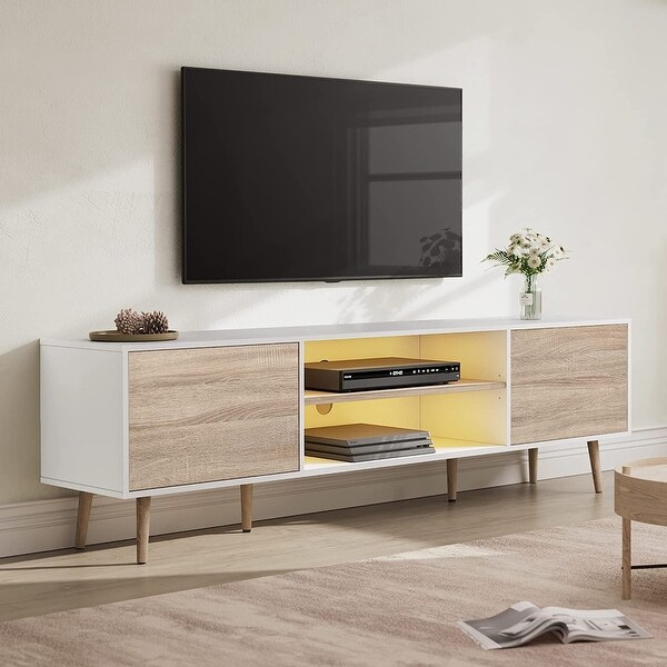 White oak tv console store