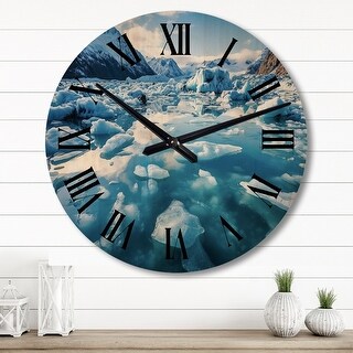 Designart "Breathtaking Glaciers In Alaska I" Landscapes Oversized Wood ...