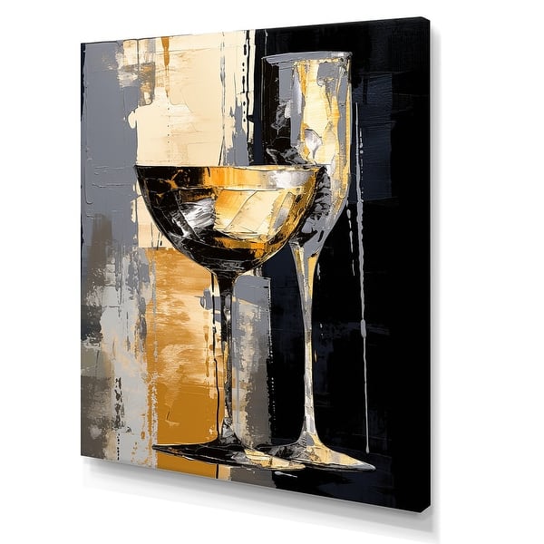 Designart "Champagne Collage With Glasses" Champagne Wall Art - Bed ...