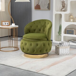 360 Degree Swivel Cuddle Barrel Accent Storage Chairs, Round Armchairs ...