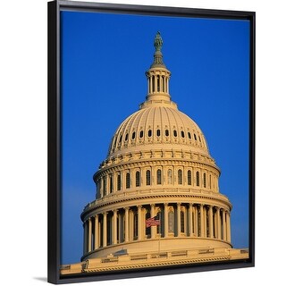 "Dome of the United States Capitol Washington DC" Black Float Frame ...