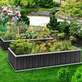 Moasis 5.7x3x2FT 2 Tiers Stackable Raised Garden Bed - Bed Bath ...