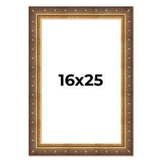 16x25 Frame Vintage Gold Solid Wood Picture Frame | 2.5 Inch Moulding ...