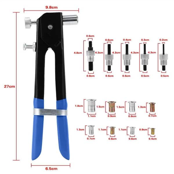 460PCS Threaded Nut R-ivet M3-M8 Insert Tool Rivnut Nutsert Riveting ...
