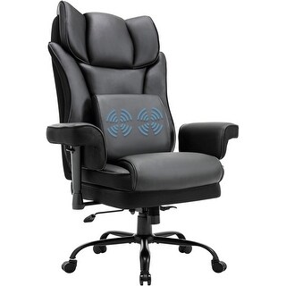 High Back Office Chair,with Adjustable Padded Armrest and Massage ...