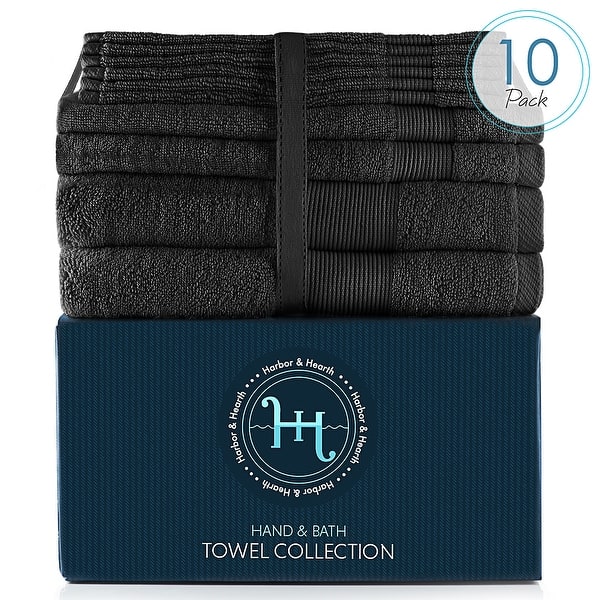 Hearth & Harbor 100 Percent Cotton Ultra Soft and Absorbent Bath Towel ...