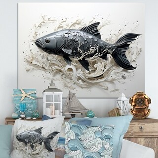 Designart "Marine Life Fish Magic Animals " Marine Animalswall Art ...