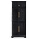 78.2-Inch Tall Farmhouse Kitchen Pantry Cabinet With Eight Door Shelves ...