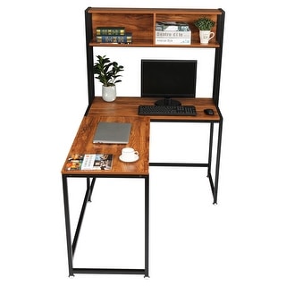 Right Angle Desk With Shelf Layer Computer Desk - Bed Bath & Beyond ...