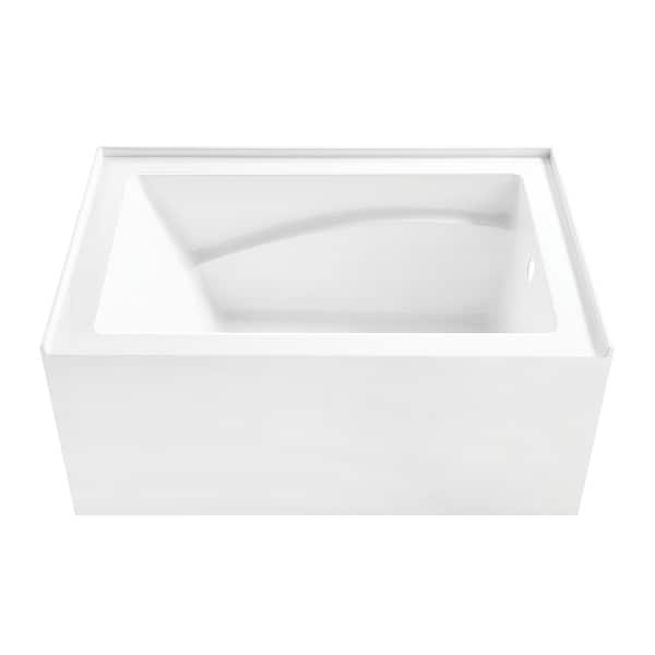 Oriel 48-Inch Anti-Skid Acrylic Alcove Tub with Right Hand Drain - Bed ...