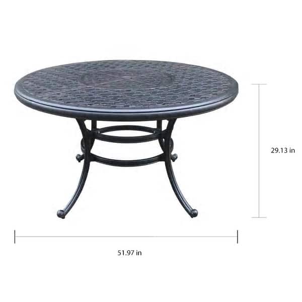 Ventura 52 Inch Cast Aluminum Round Dining Table - Bed Bath & Beyond ...