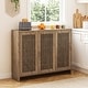 47" Large Sideboard Cabinet with Adjustable Shelves, Buffet Cabinet ...