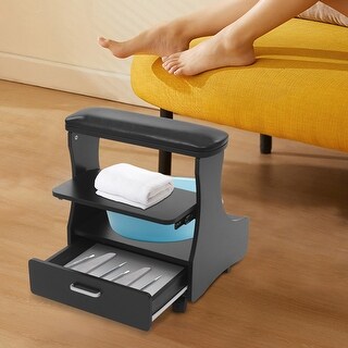 Pedicure Foot Rest with Wheels Pedicure Footstool Stand - Bed Bath ...