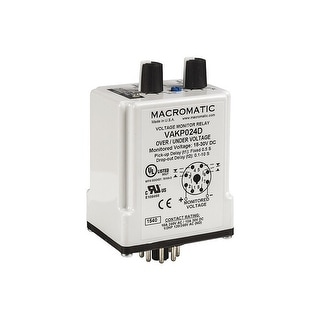 Macromatic Voltage Sensor Relay,24VDC,10A@240V,DPDT VAKP024D - 1 Each ...