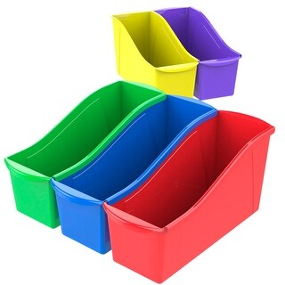 Storex Large Interlocking Book Bins, 14-1/4 x 5-1/4 x 7 Inches ...