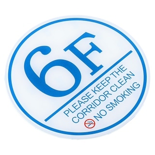 6F Floor Number Sign Acrylic Self-Adhesive Building Marking Sticker ...