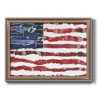 Patriotic Collage Flag I Premium Framed Canvas- Ready to Hang - Bed ...