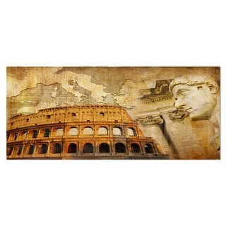 Designart 'Great Roman Empire' Digital Art Collage Metal Wall Art - Bed ...
