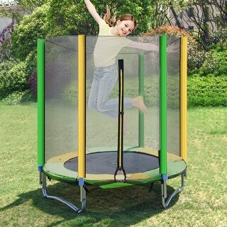 5FT Kids Trampoline With Enclosure Net Jumping Mat - Bed Bath & Beyond ...
