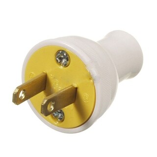 15 AMP Round White 2 Wire Heavy Duty Plug Plastic American Imaginations ...