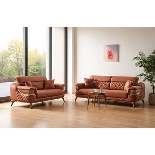 Kevin 2 Pieces Convertible Living Room (1 Sofa & 1 Loveseat) Sets - Bed ...