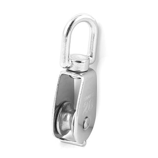 0.2T Stainless Steel Single Sheave Rope Pulley Hoist Wheel Block Tackle ...