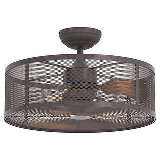 22 inch industrial ceiling light fixture farmhouse cage ceiling fan ...