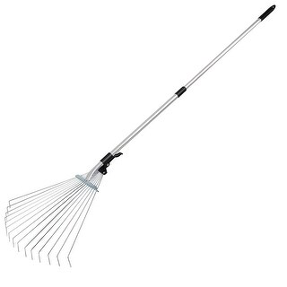63 Inch Adjustable Stainless Steel Leaf Rake - Bed Bath & Beyond - 40446257