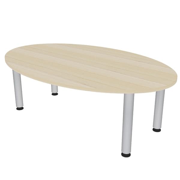 5-Foot Oval Conference Table With Post Legs And Power And Data Units ...
