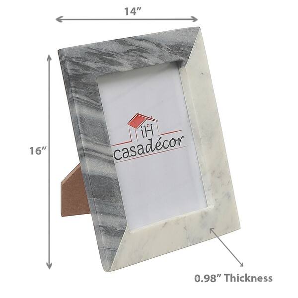 5X7 Marble White & Grey Picture Frame - Bed Bath & Beyond - 40138925