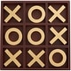 Brown Wood Tic Tac Toe Game Set with Gold X and O Pieces - Bed Bath ...