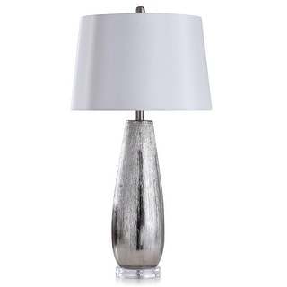 Zara - Etched Ceramic Body Table Lamp With Crystal Glass Base - Pescara ...